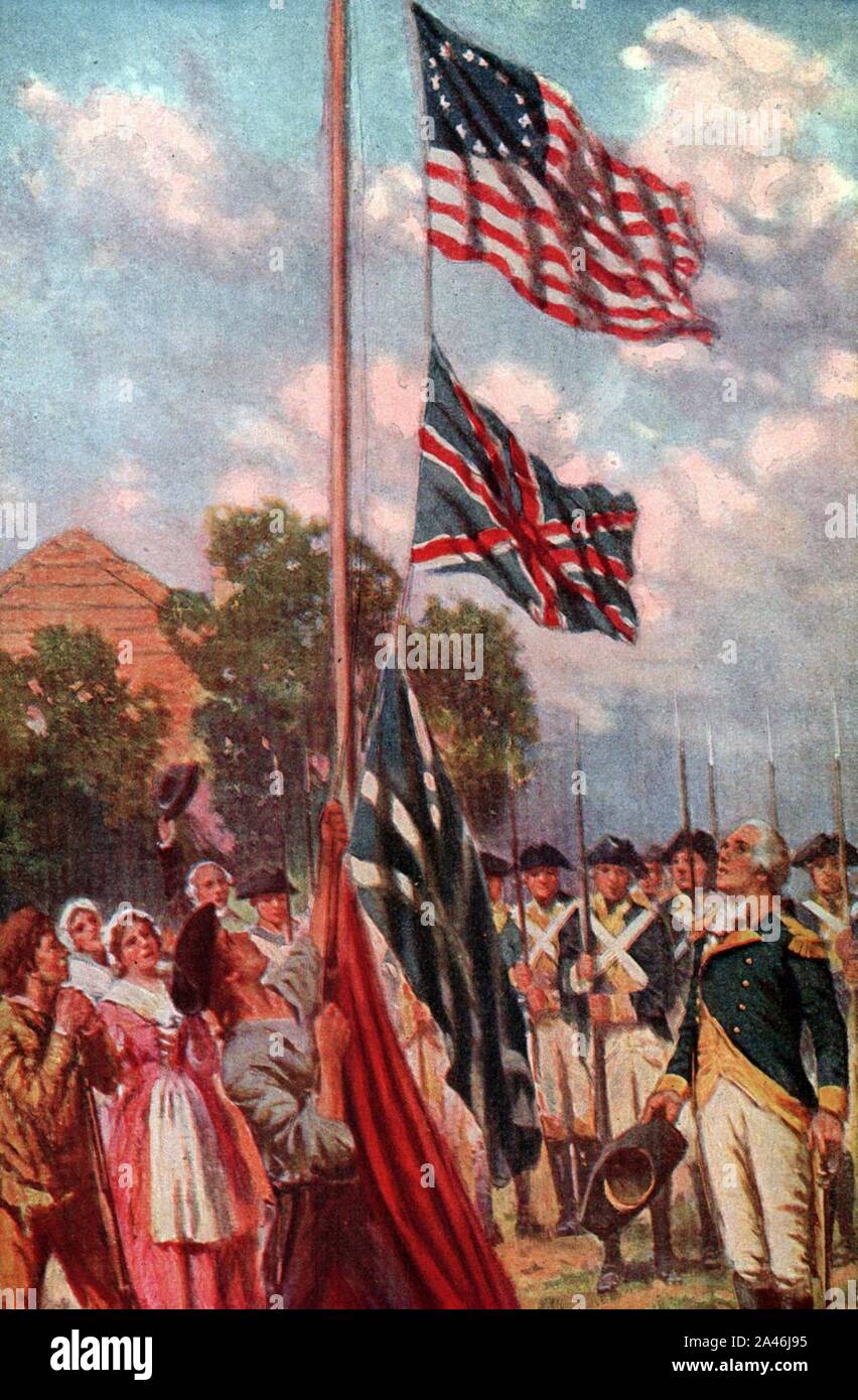 First flight of Old Glory Stock Photo - Alamy