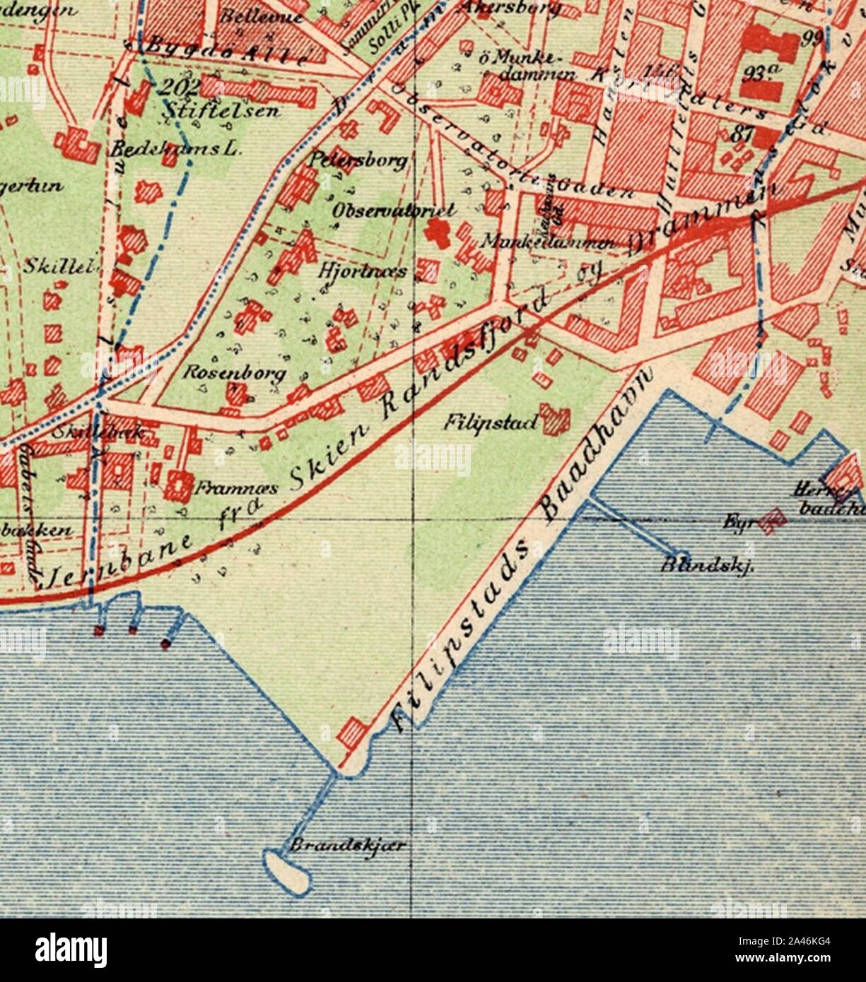 Filipstad map 1900 Stock Photo - Alamy