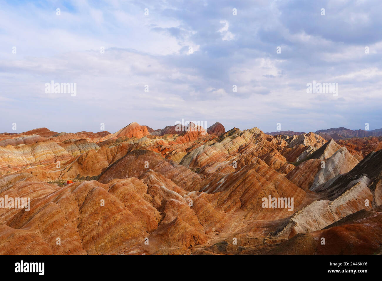 Beautiful nature landscape view of Zhangyei Danxia Landform in Gansu ...