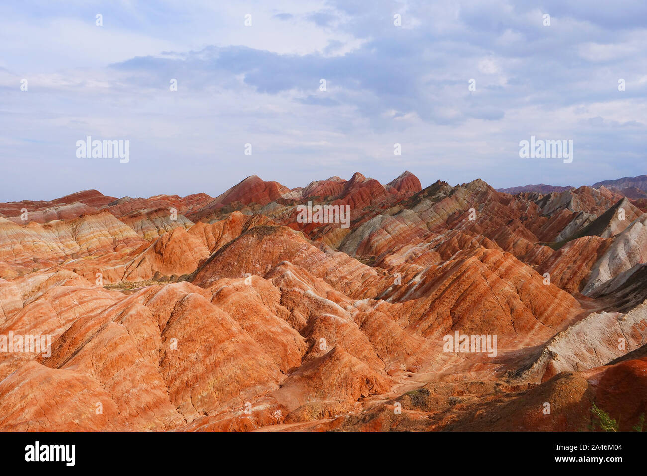 Beautiful nature landscape view of Zhangyei Danxia Landform in Gansu ...