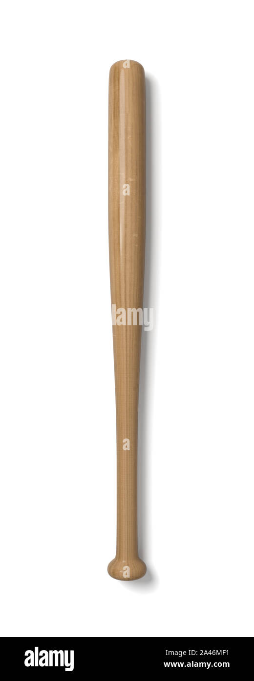 3d rendering of a single wooden baseball bat with polish finishing in ...