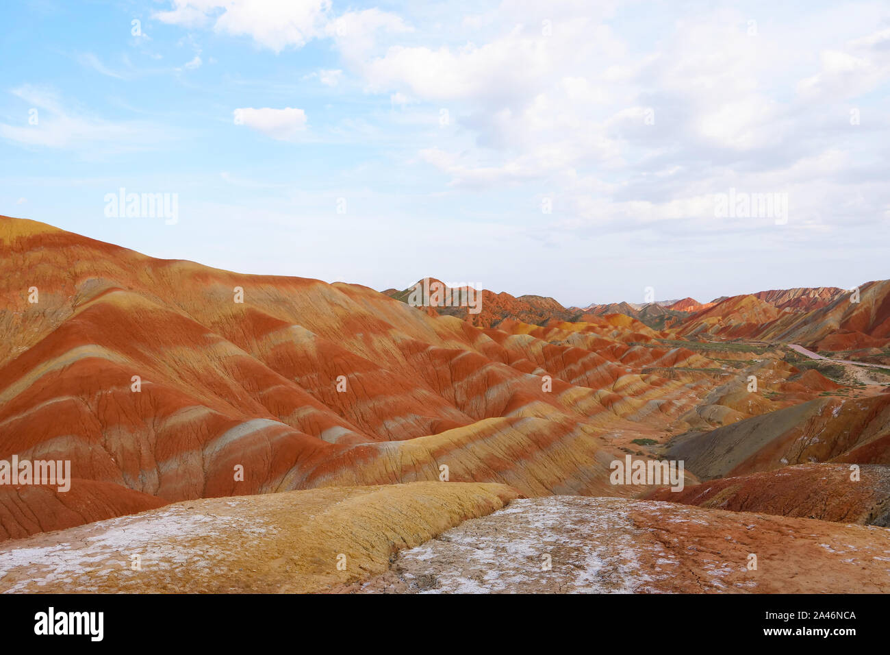 Beautiful nature landscape view of Zhangyei Danxia Landform in Gansu ...