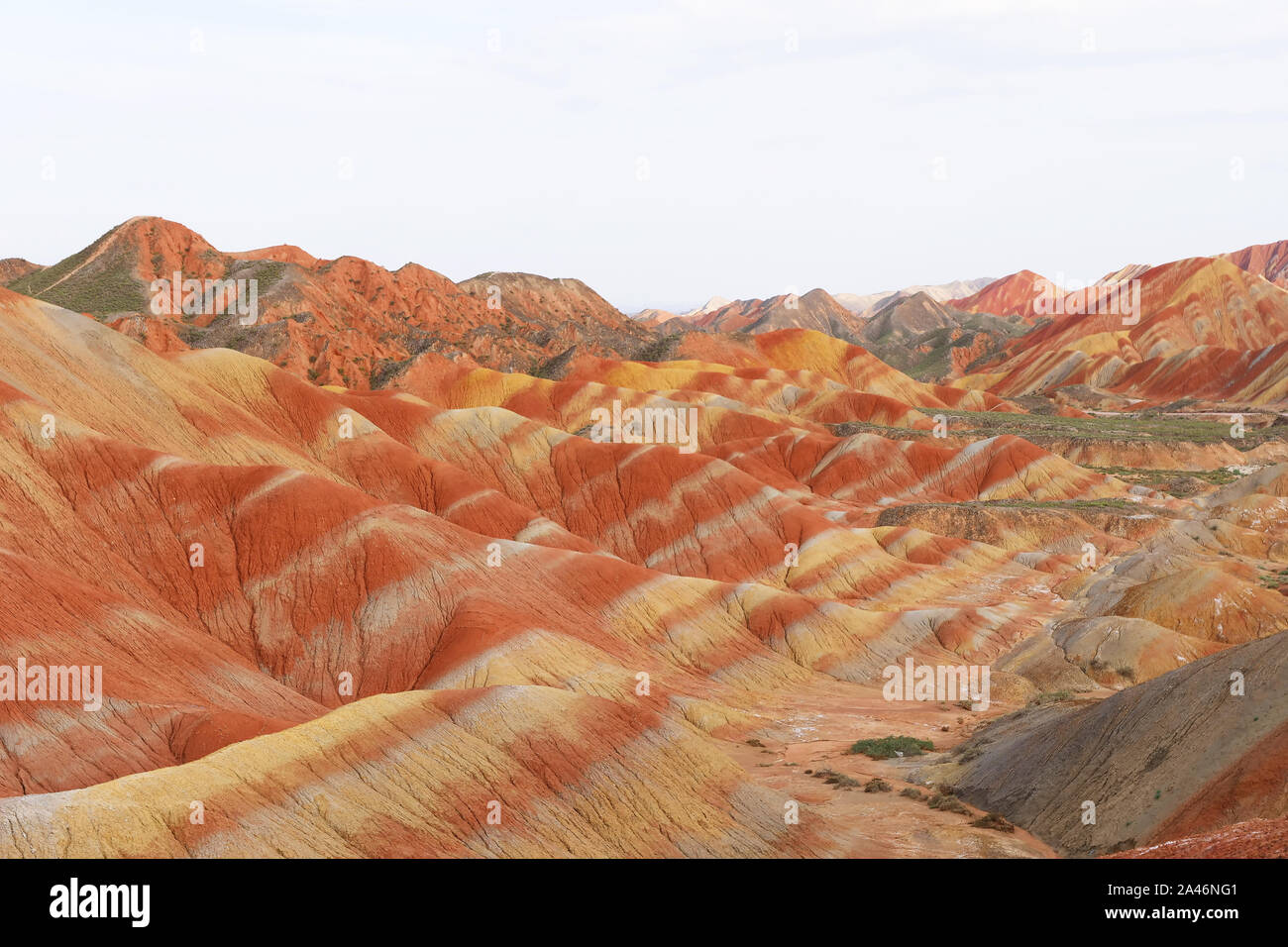 Beautiful nature landscape view of Zhangyei Danxia Landform in Gansu ...