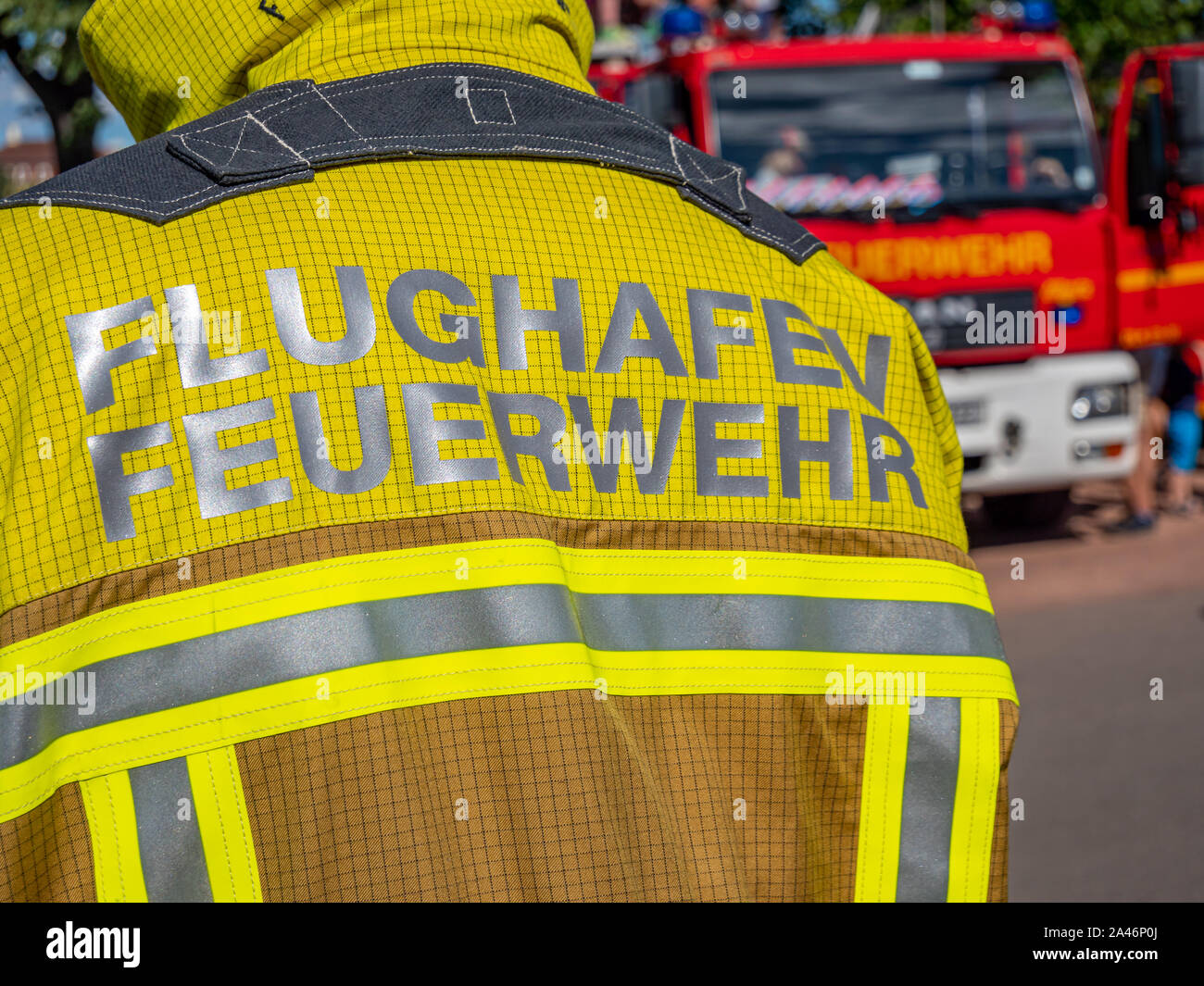 Fire protection airport fire brigade in Germany Stock Photo - Alamy