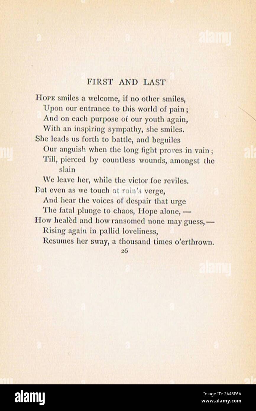 Florence Earle Coates Poems 1898 26 Stock Photo Alamy