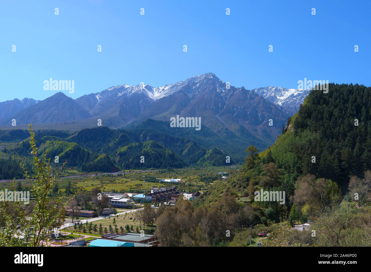 Beautiful landscape view of Mati Temple in Zhangye Gansu China Stock ...
