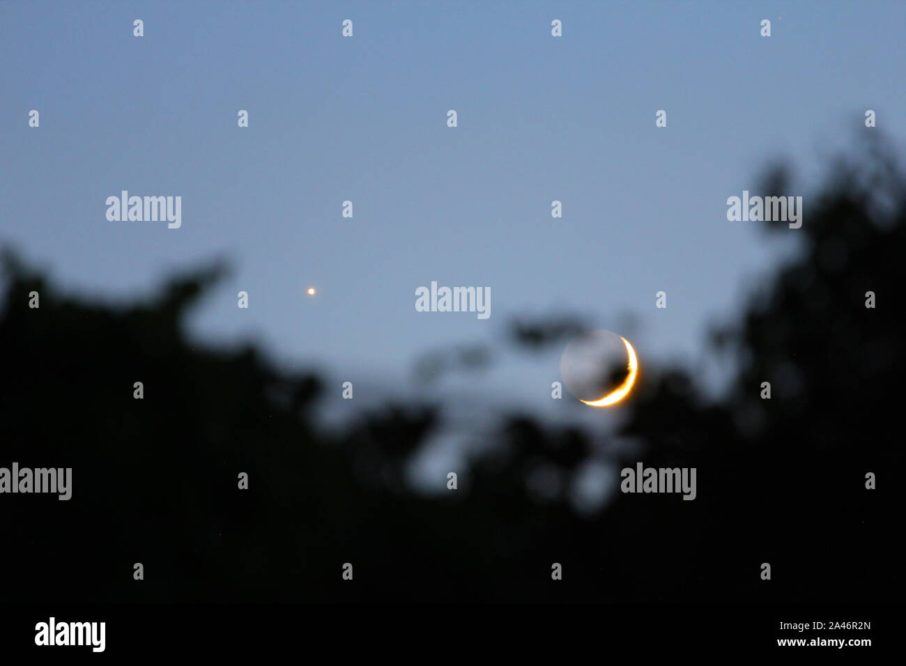 Moon and Venus Stock Photo - Alamy