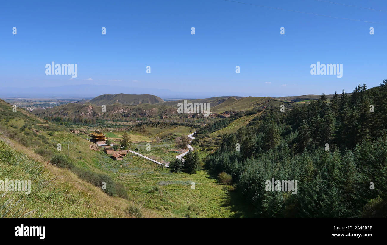 Beautiful landscape view of Mati Temple in Zhangye Gansu China Stock ...