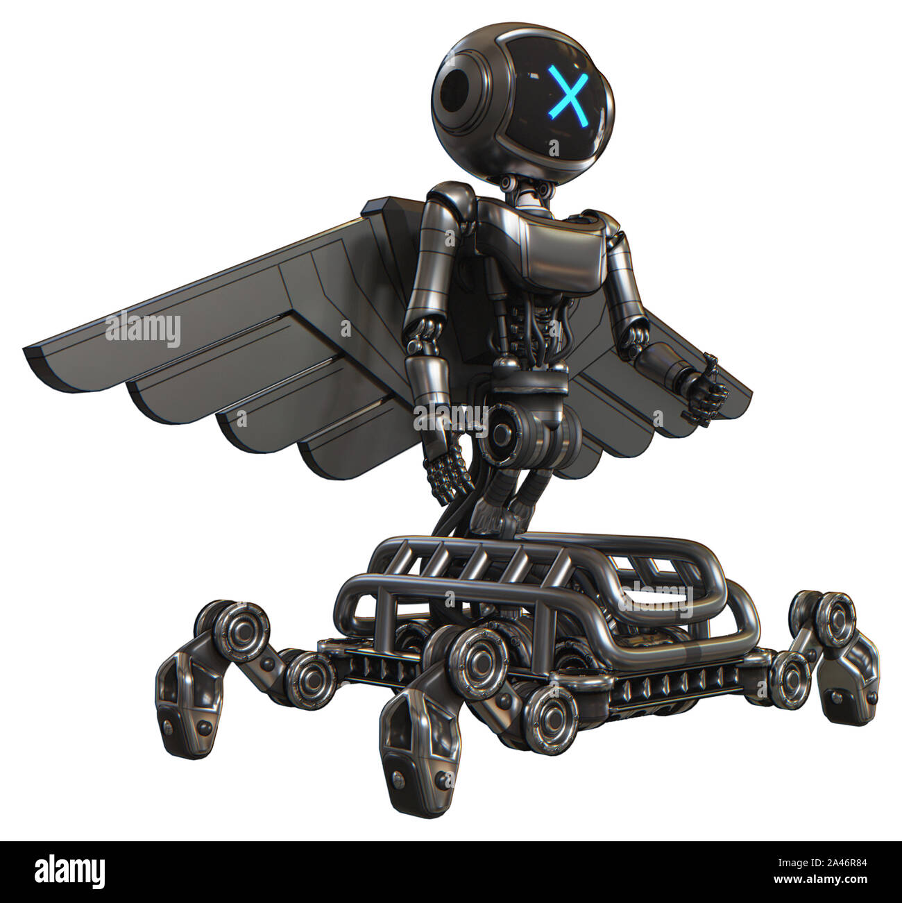 Bot containing elements: digital display head, x face, light chest ...