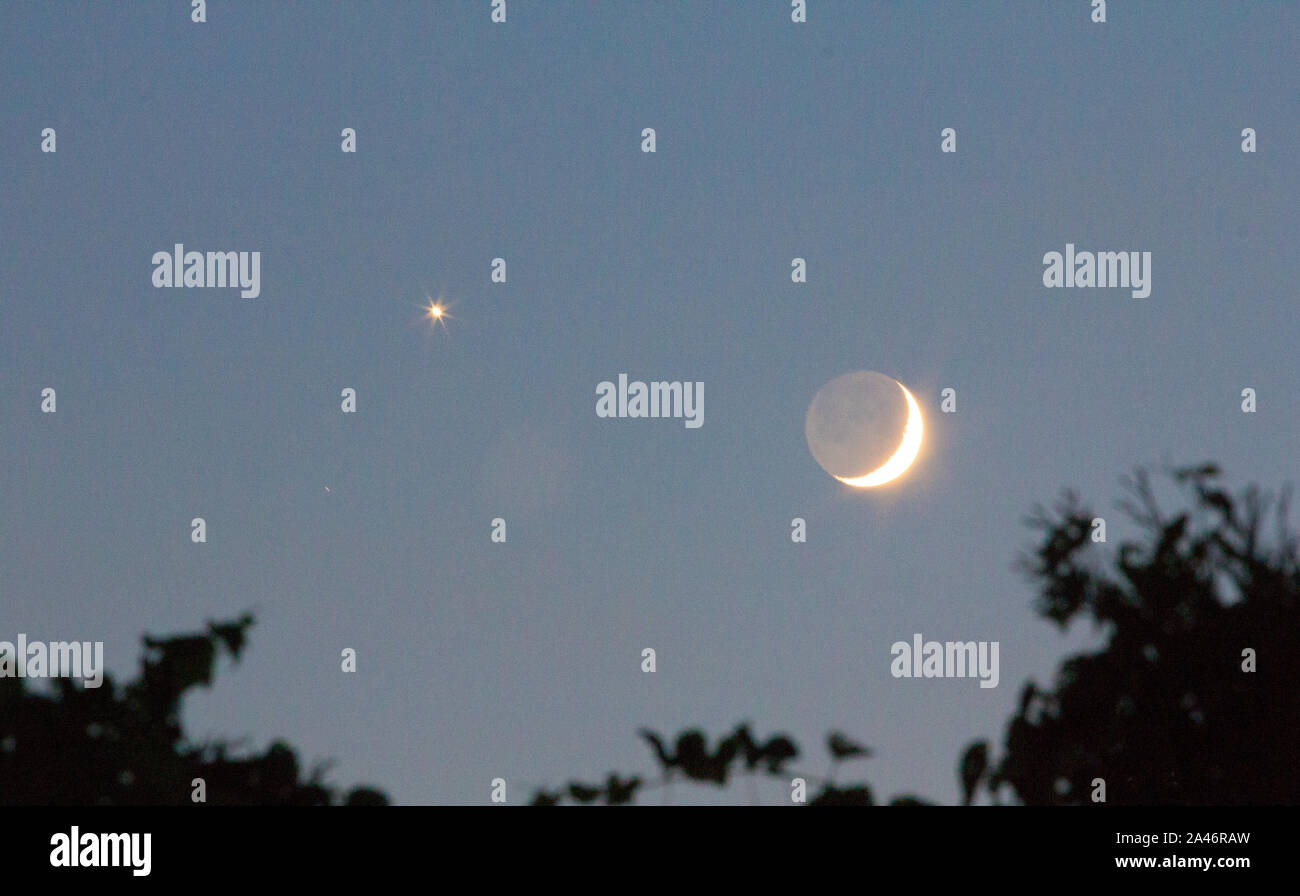 Moon and Venus Stock Photo - Alamy