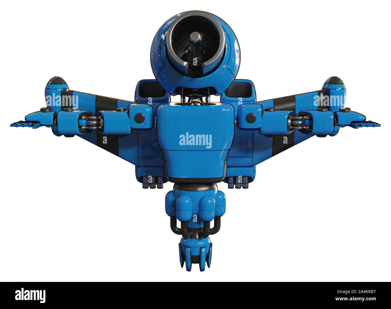 Robot containing elements: cable connector head, light chest ...
