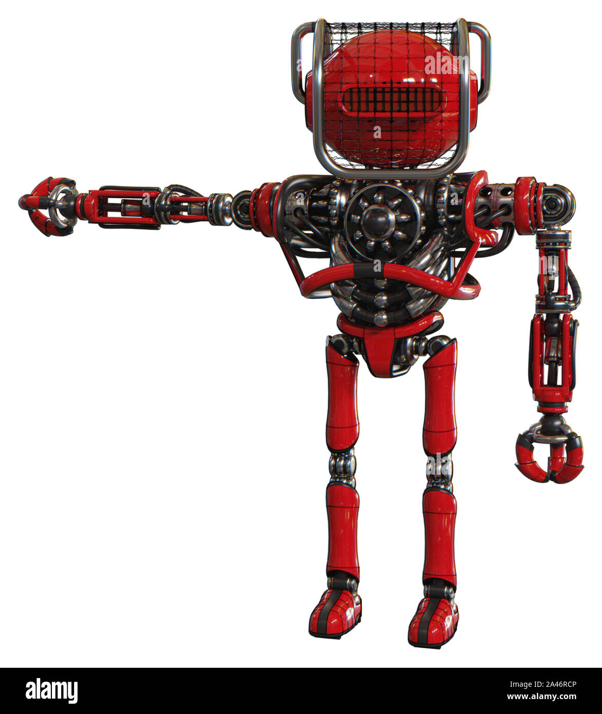 Bot containing elements: oval wide head, red horizontal visor, barbed wire visor helmet, heavy ...