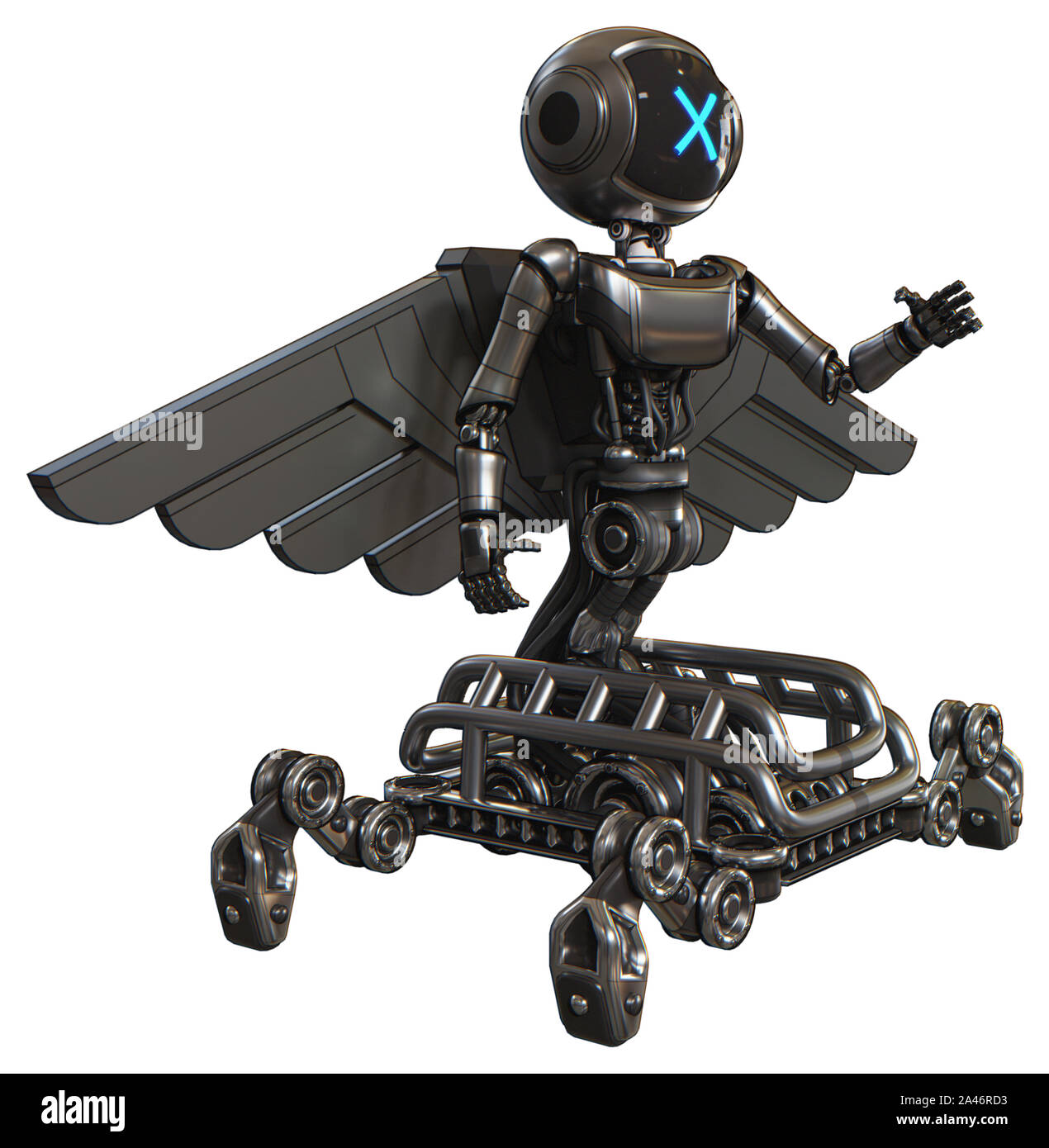 Bot containing elements: digital display head, x face, light chest ...