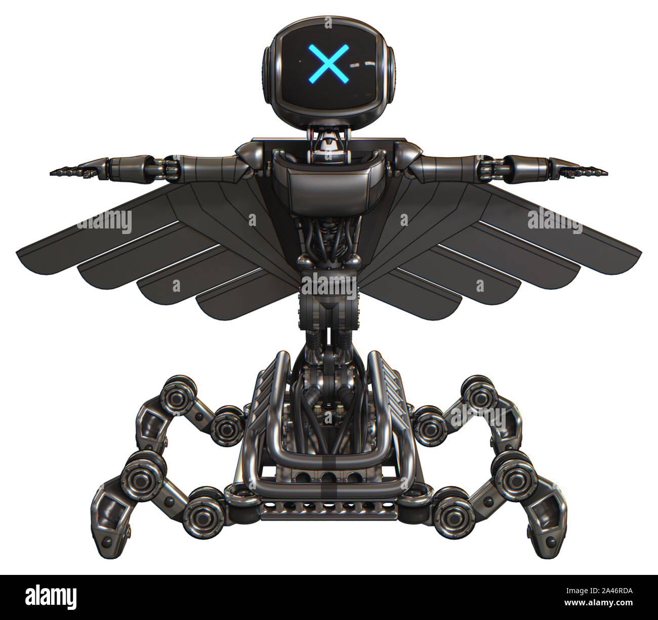 Bot containing elements: digital display head, x face, light chest ...