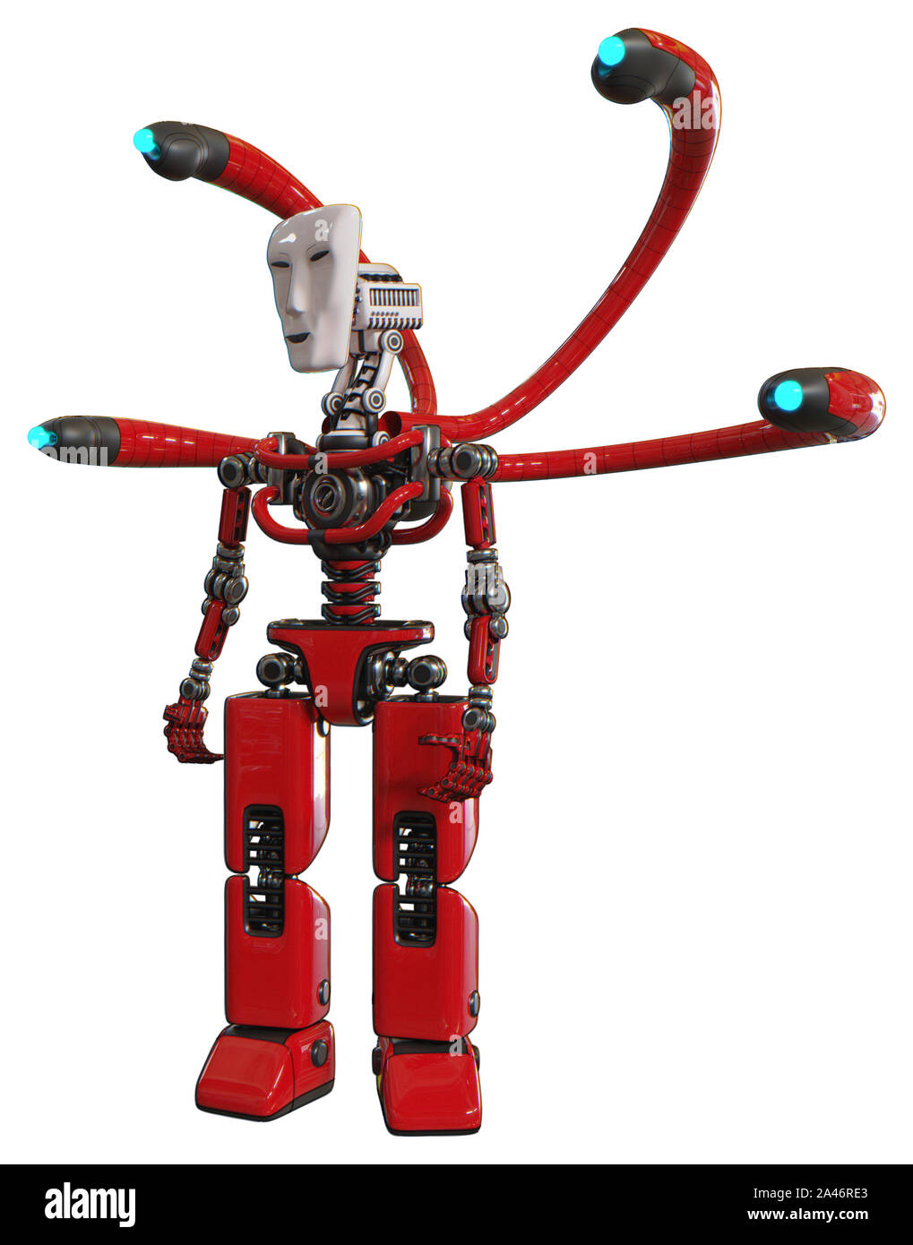 Cyborg containing elements: humanoid face mask, light chest ...