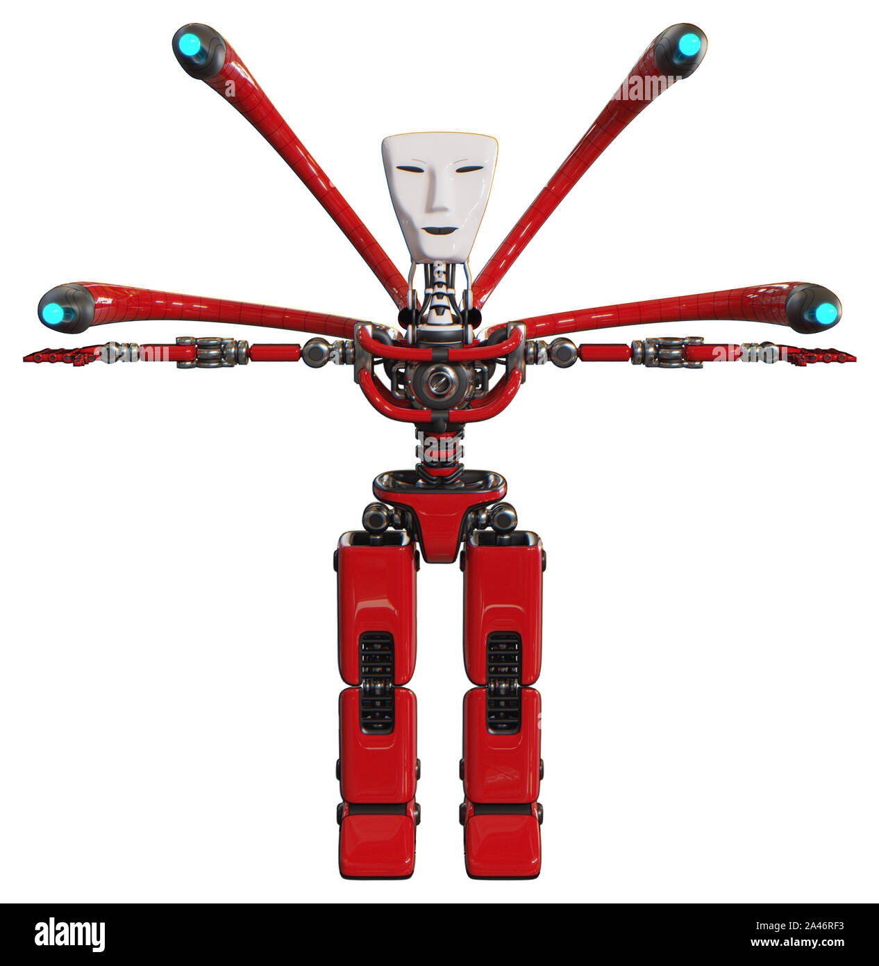 Cyborg containing elements: humanoid face mask, light chest ...