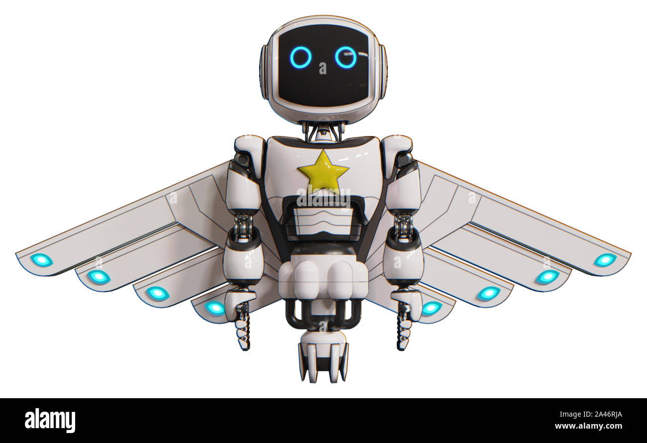 Automaton containing elements: digital display head, circle eyes, light ...