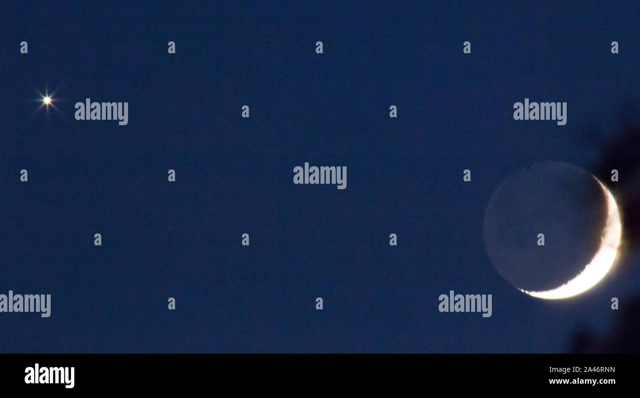 Moon and Venus Stock Photo - Alamy