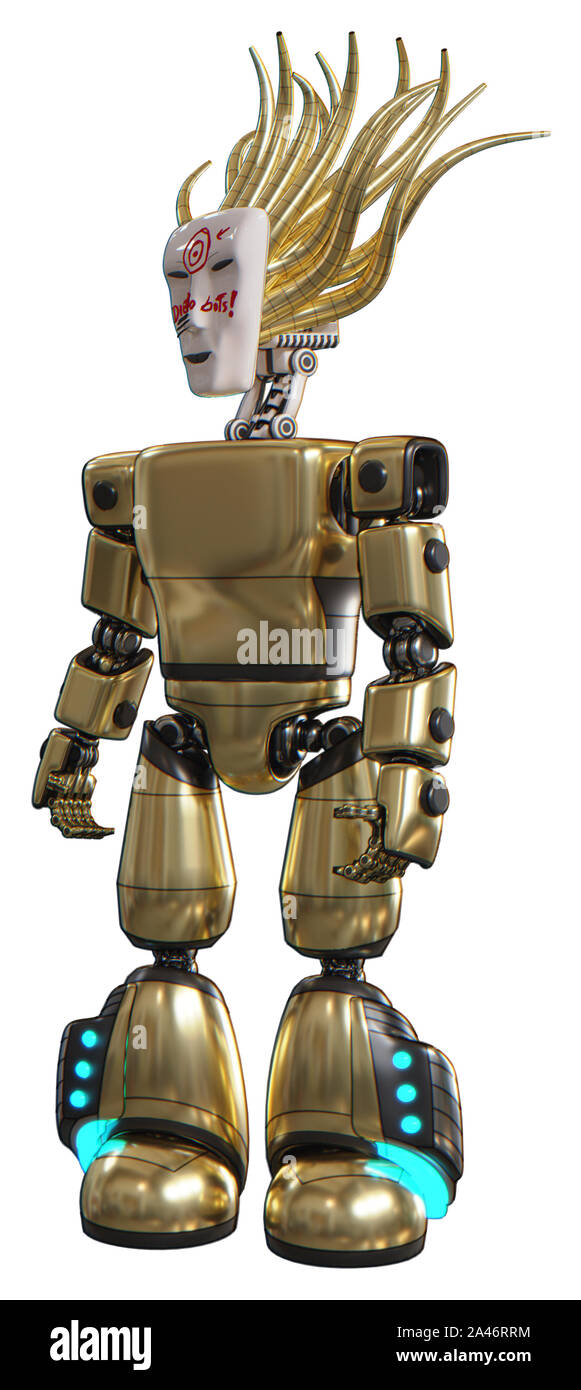 Robot containing elements: humanoid face mask, die robots graffiti ...