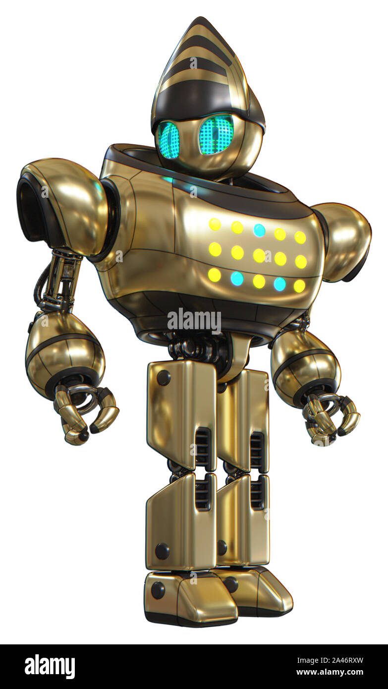 Android containing elements: grey alien style head, blue grate eyes ...