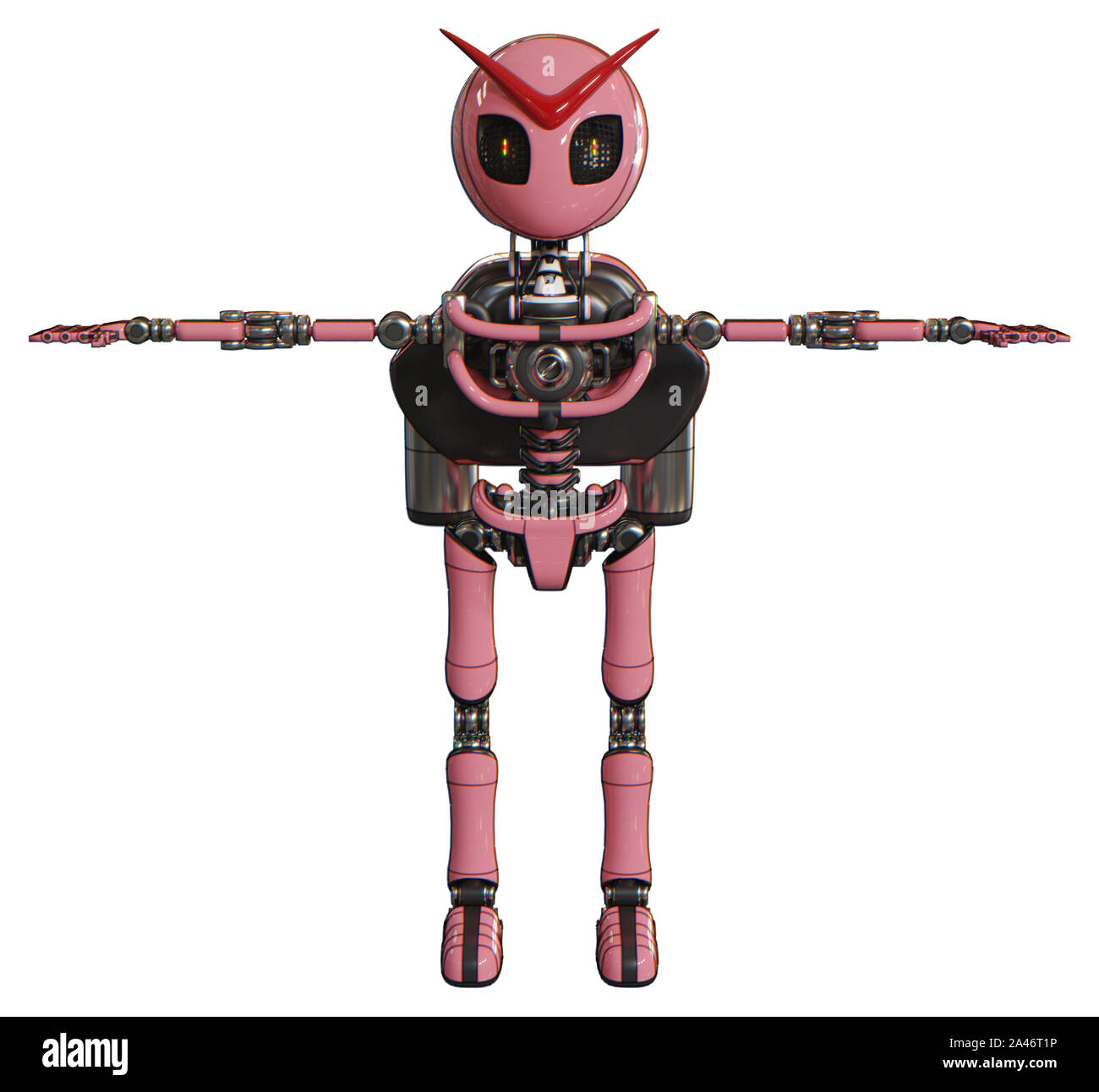 Automaton containing elements: grey alien style head, metal grate eyes ...