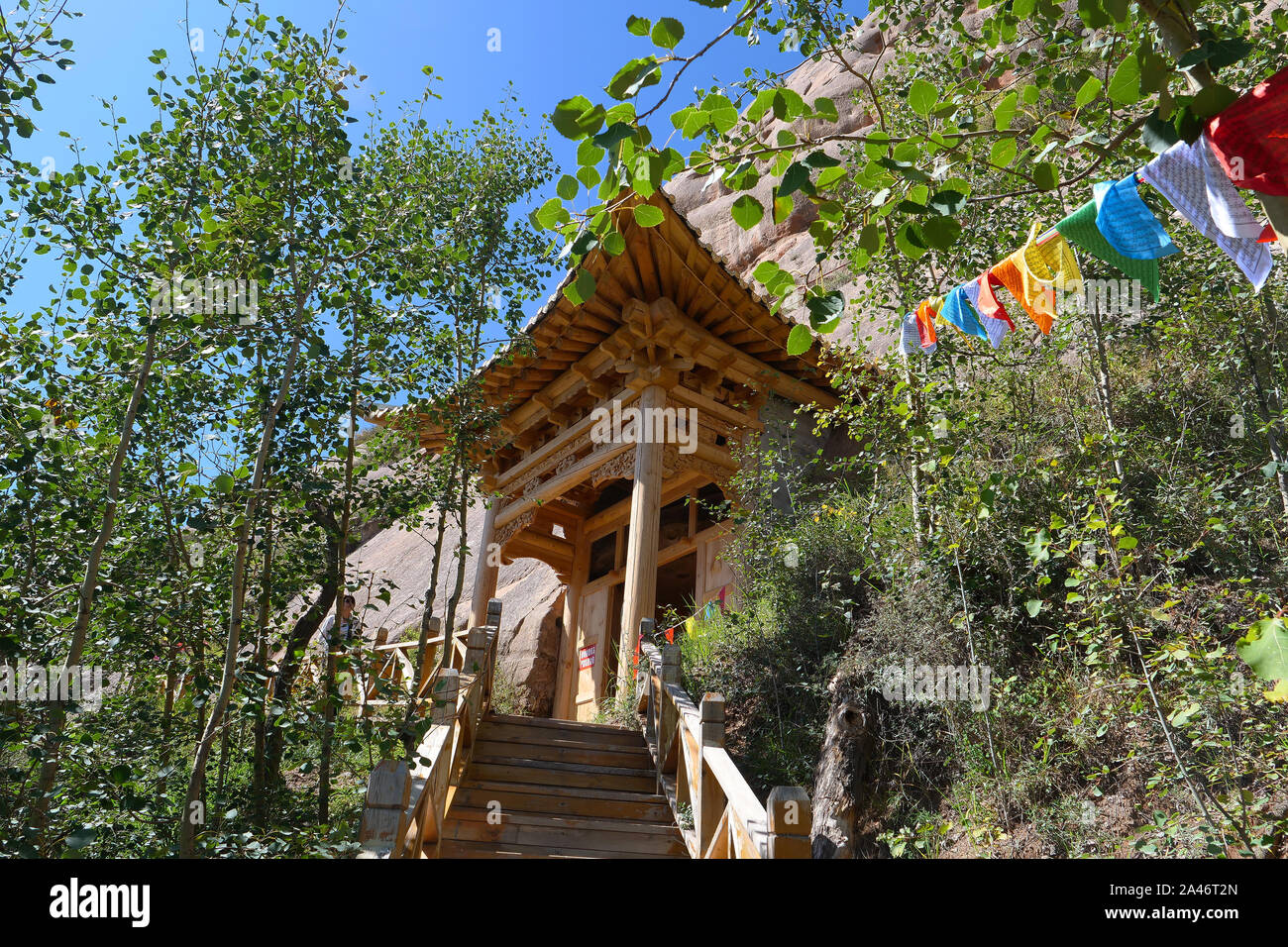 Beautiful landscape view of Mati Temple in Zhangye Gansu China Stock ...