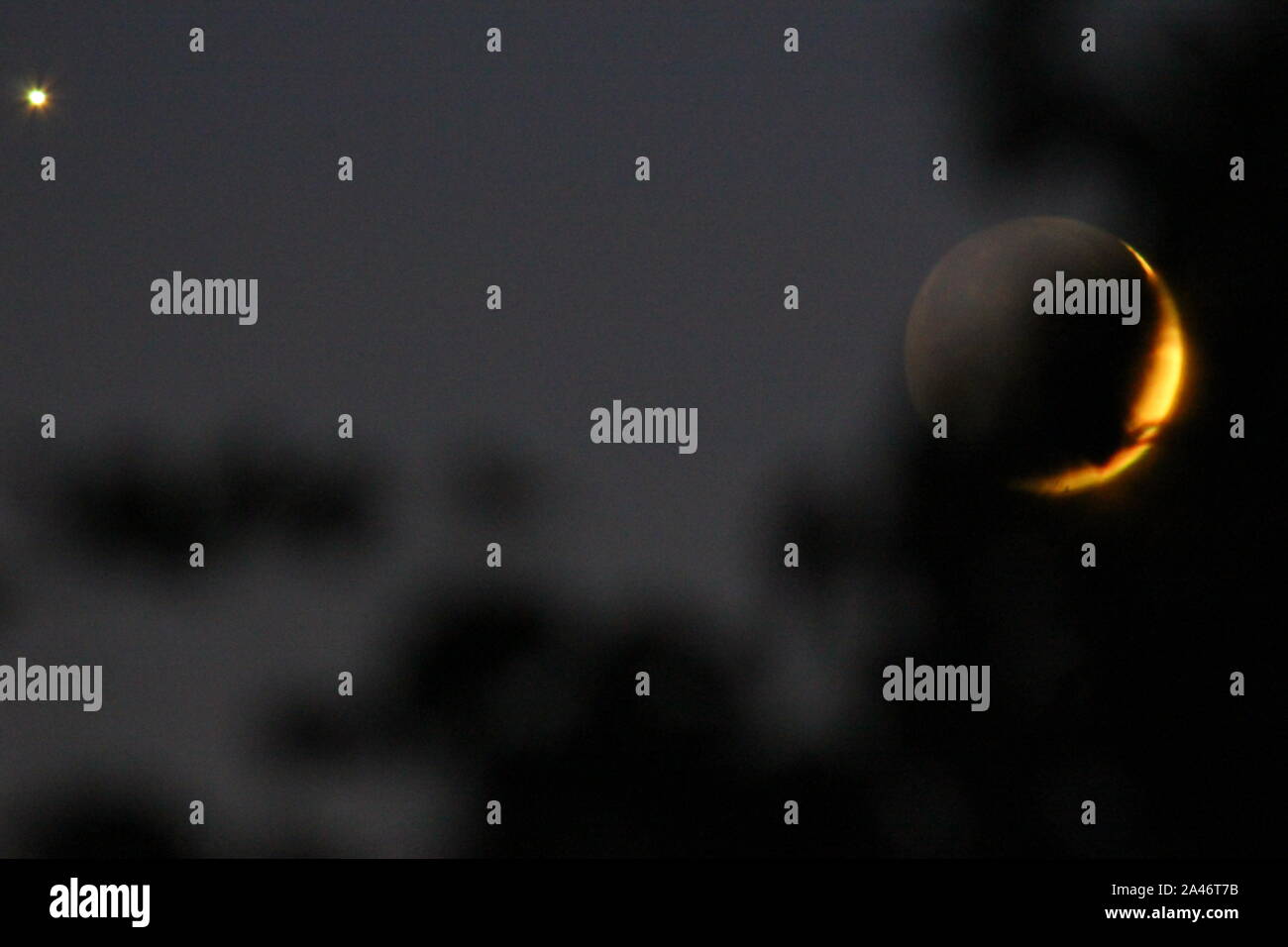 Moon and Venus Stock Photo - Alamy