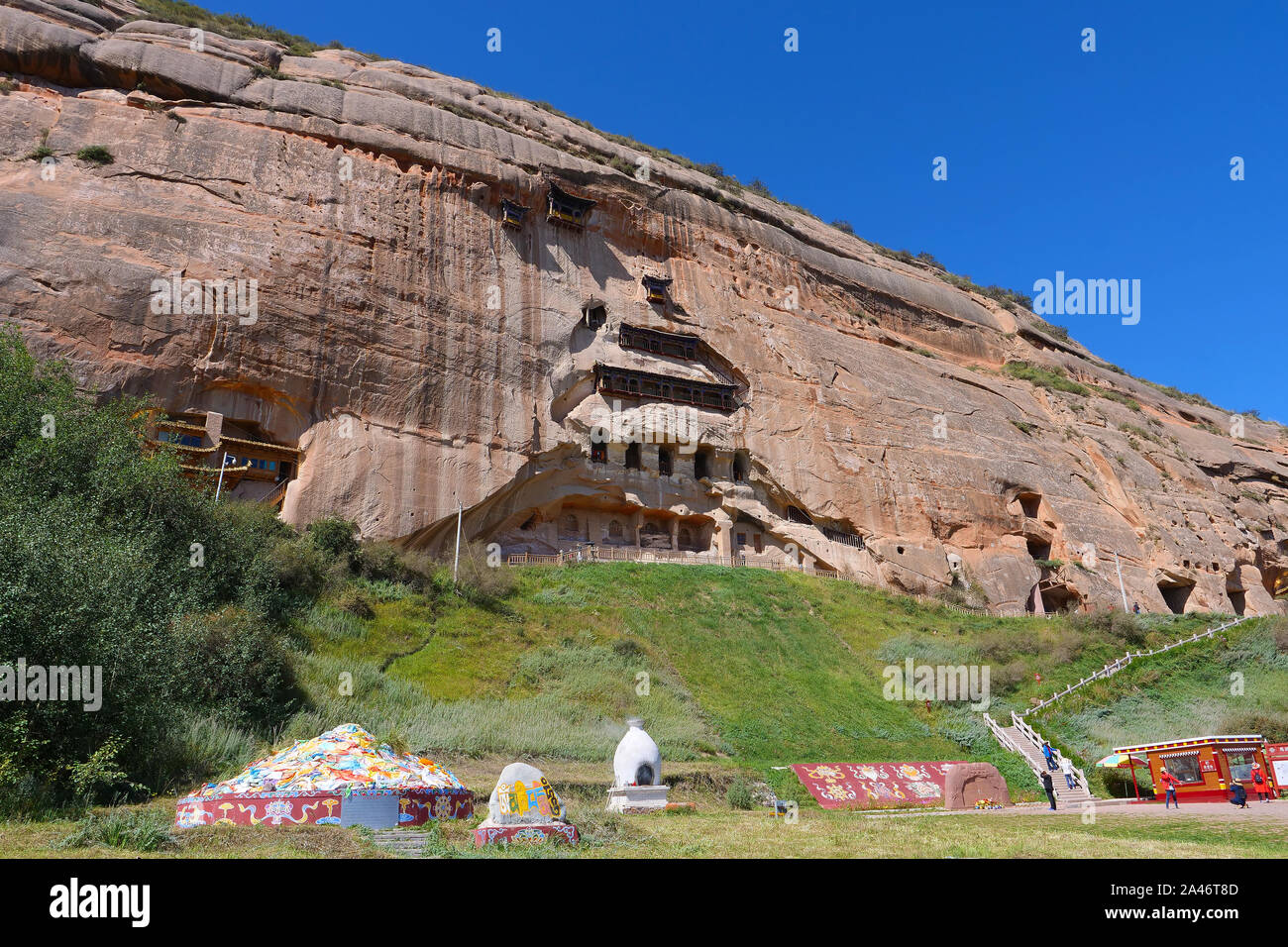 Beautiful landscape view of Mati Temple in Zhangye Gansu China Stock ...