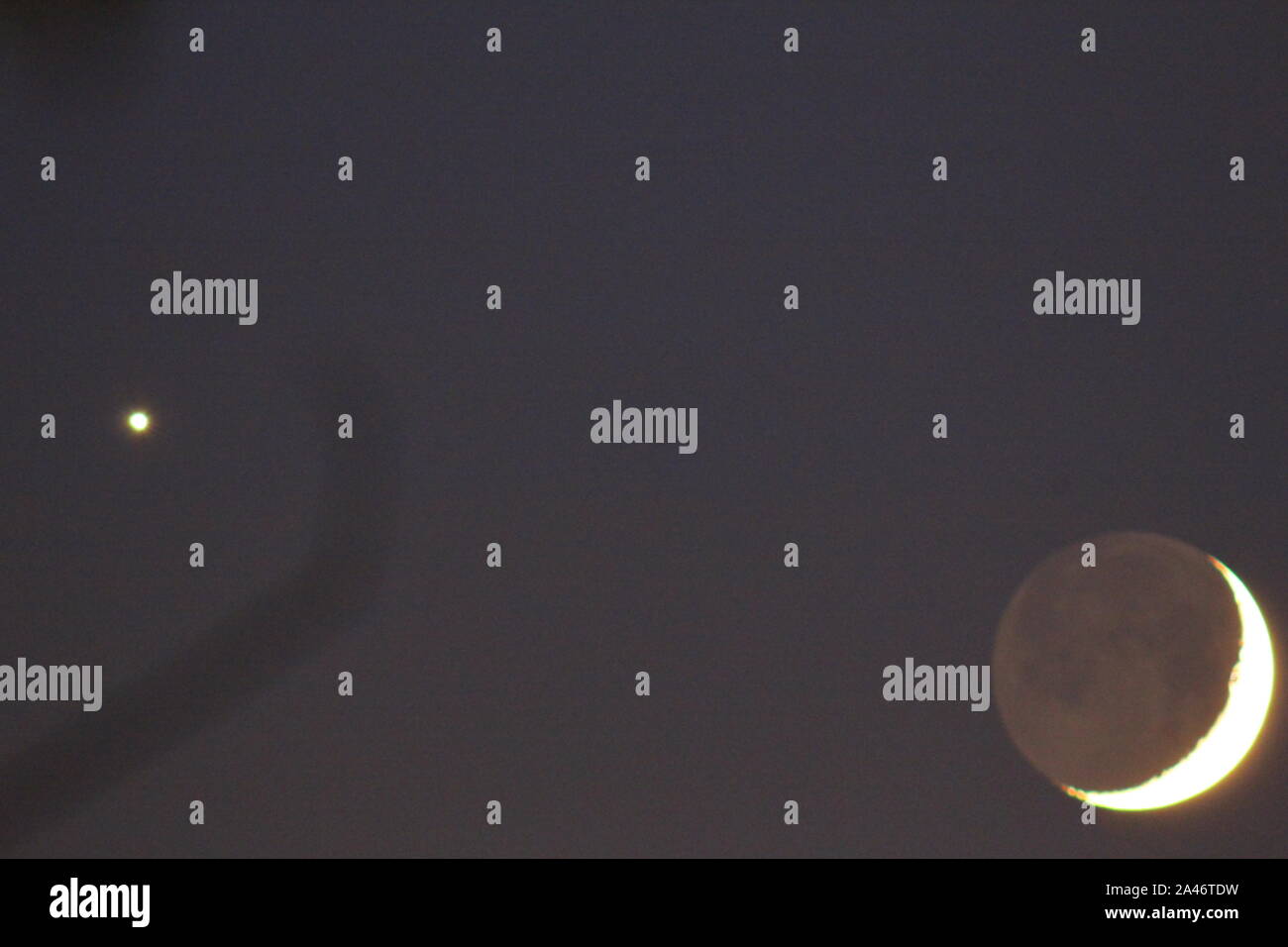 Moon and Venus Stock Photo - Alamy