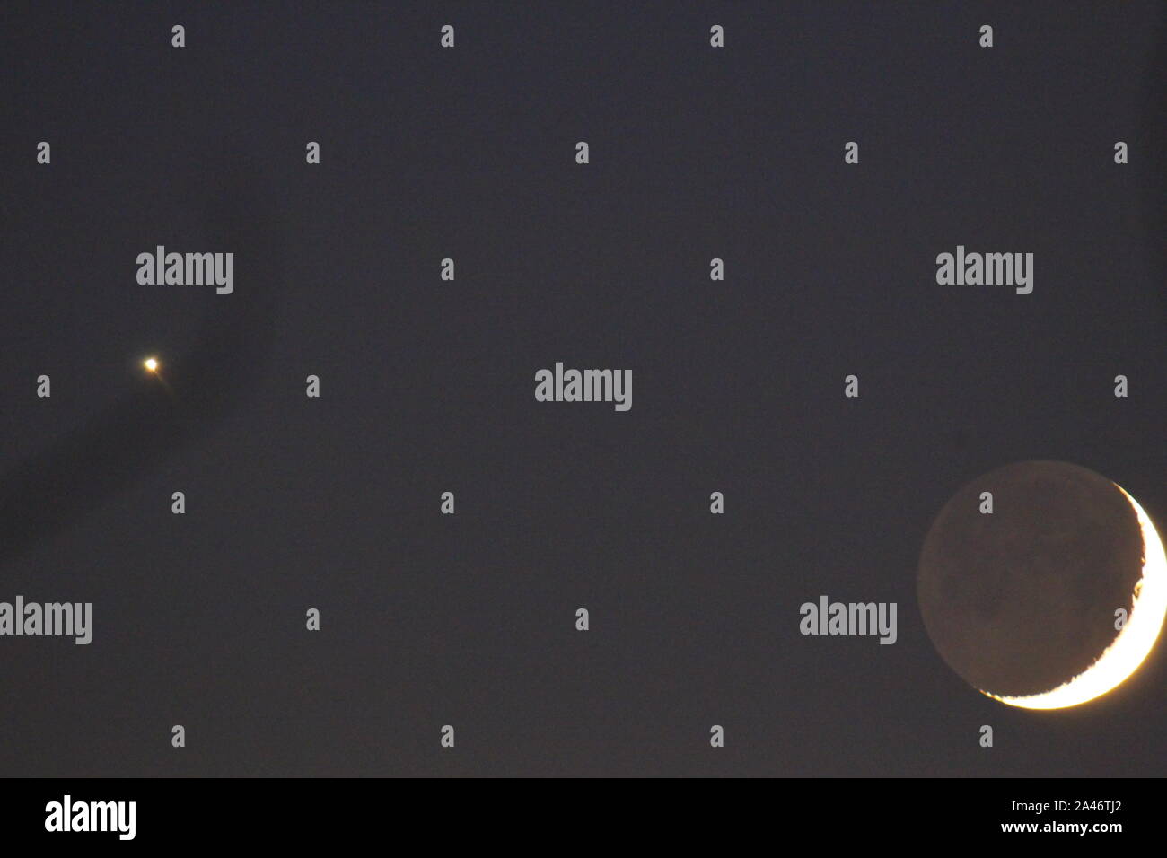Moon and Venus Stock Photo - Alamy