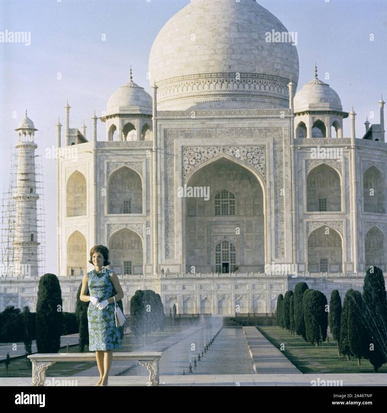 First Lady Jacqueline Kennedy at Taj Mahal Stock Photo - Alamy