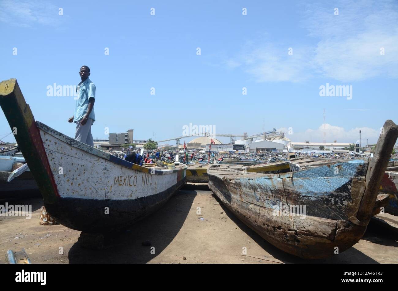 Fishing port of Tema in Ghana Stock Photo - Alamy