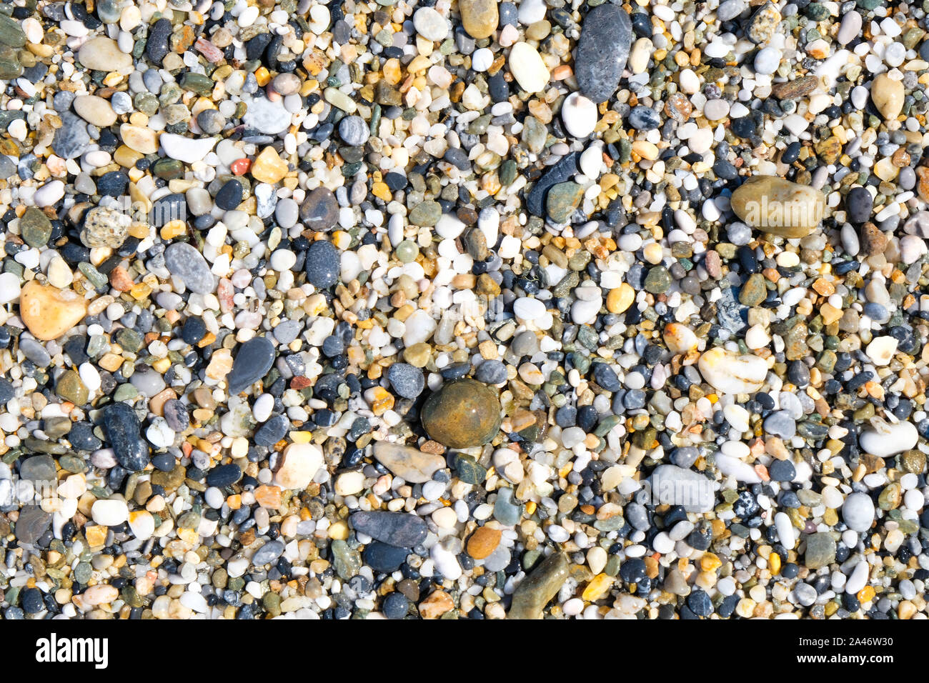 Pebble beach background in Turkey Stock Photo - Alamy