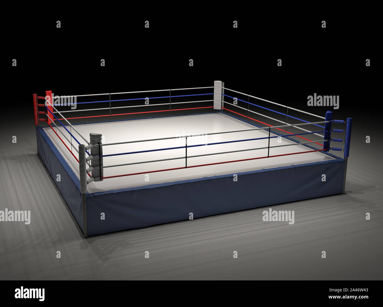 Empty professional boxing ring hi-res stock photography and images - Alamy