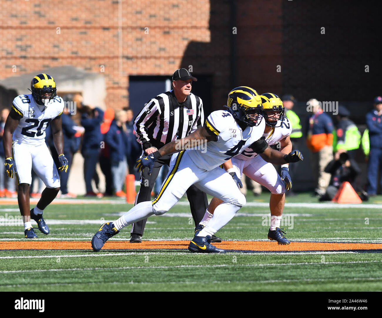 Champaigne, Illinois, USA. 12th Oct, 2019. Michigan Wolverines ...