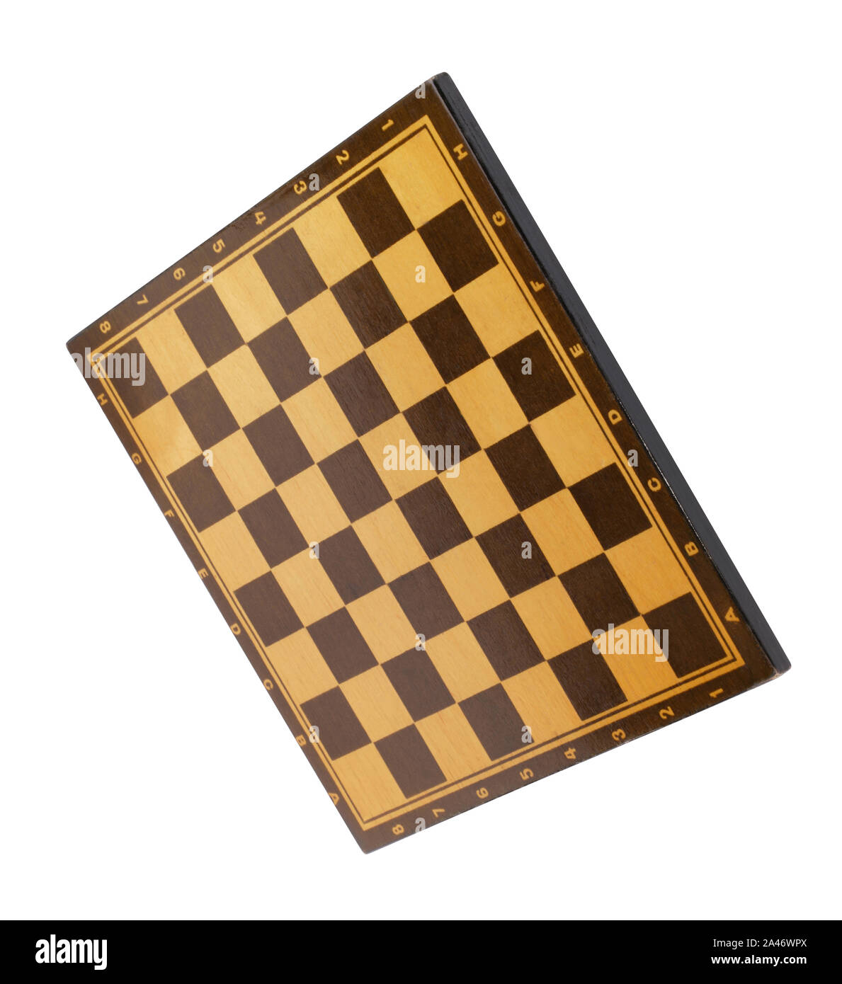 wooden empty chessboard isolated Stock Photo - Alamy