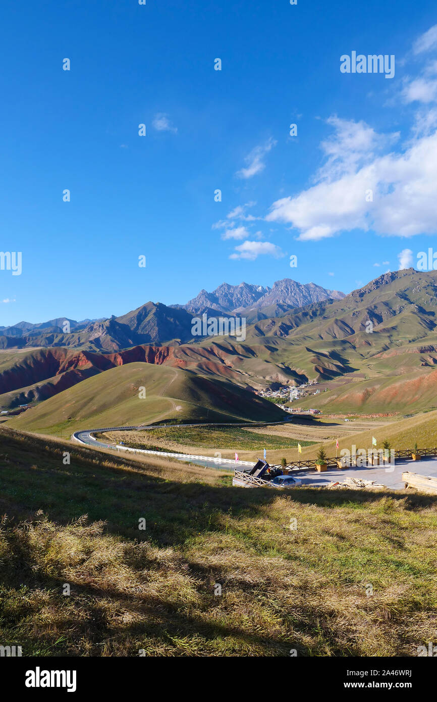 Beautiful nature landscape veiw of The Qilian Mountain Scenic Area ...