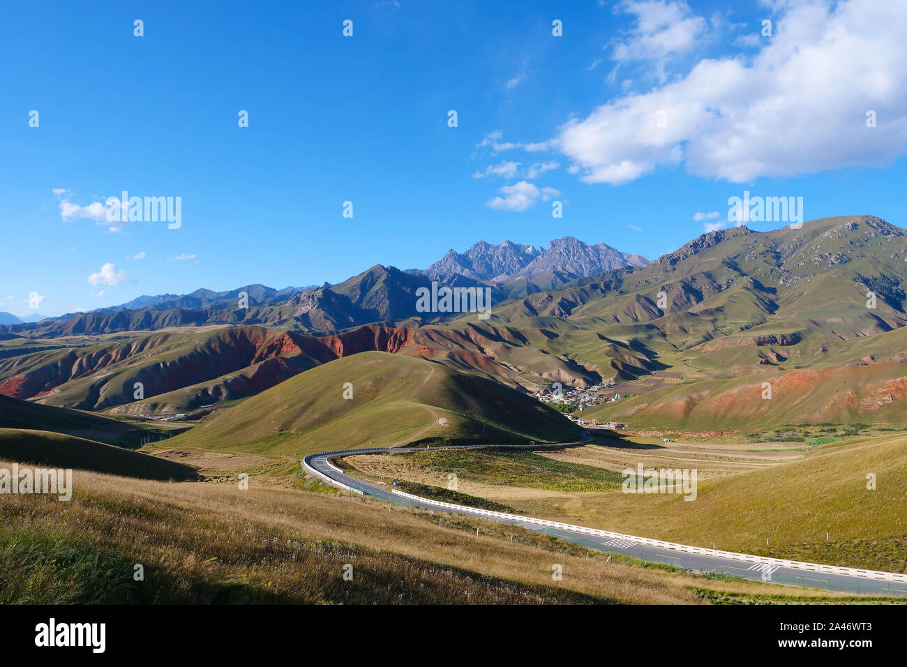 Beautiful nature landscape veiw of The Qilian Mountain Scenic Area ...