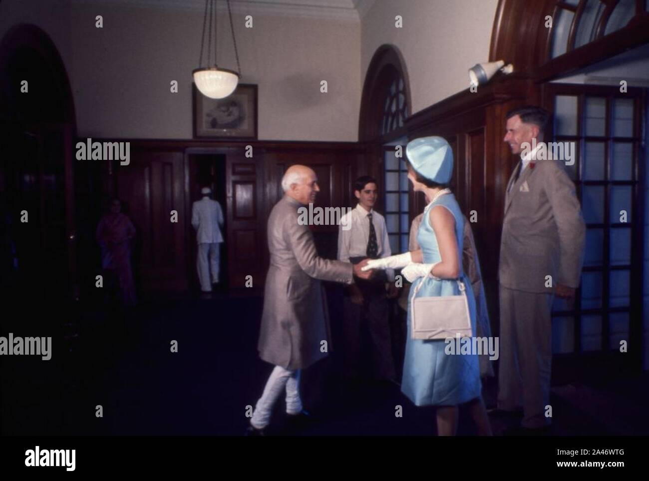 First Lady Jacqueline Kennedy with Prime Minister Jawaharlal Nehru ...