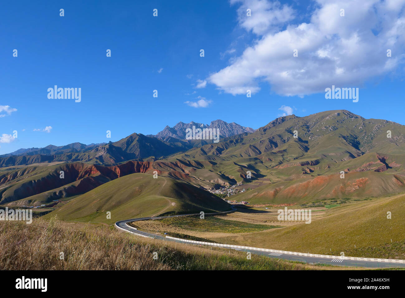 Beautiful nature landscape veiw of The Qilian Mountain Scenic Area ...