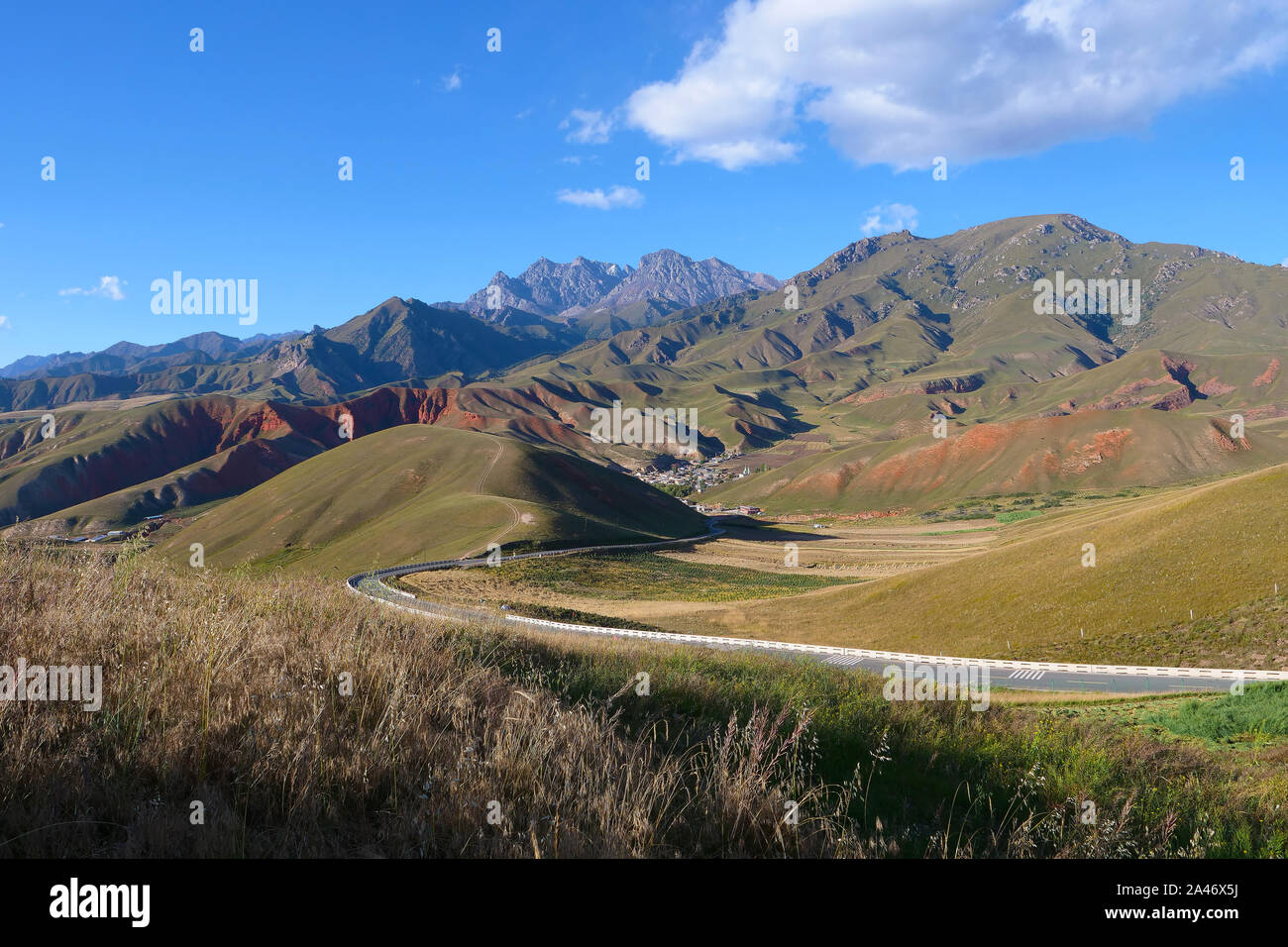 Beautiful nature landscape veiw of The Qilian Mountain Scenic Area ...