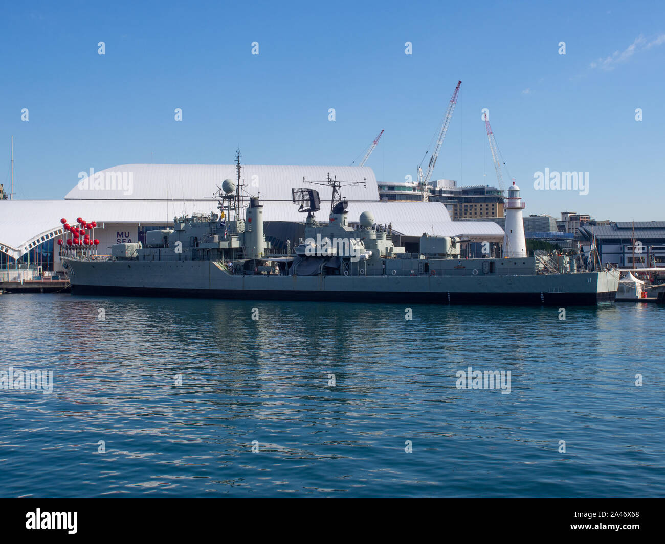 Navy Ship In Darling Harbour Stock Photo - Alamy
