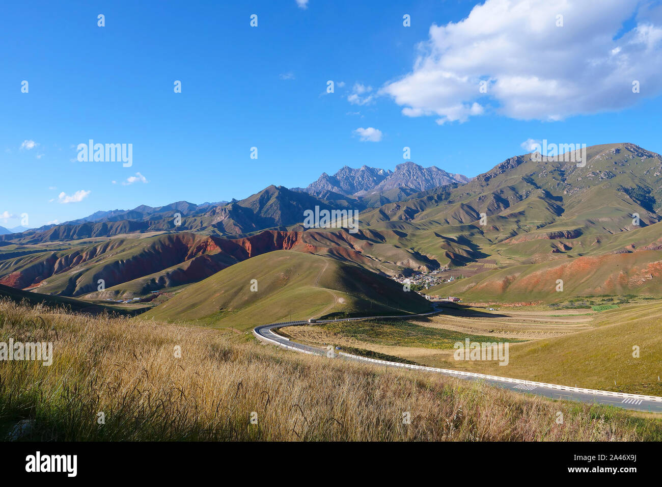 Beautiful nature landscape veiw of The Qilian Mountain Scenic Area ...
