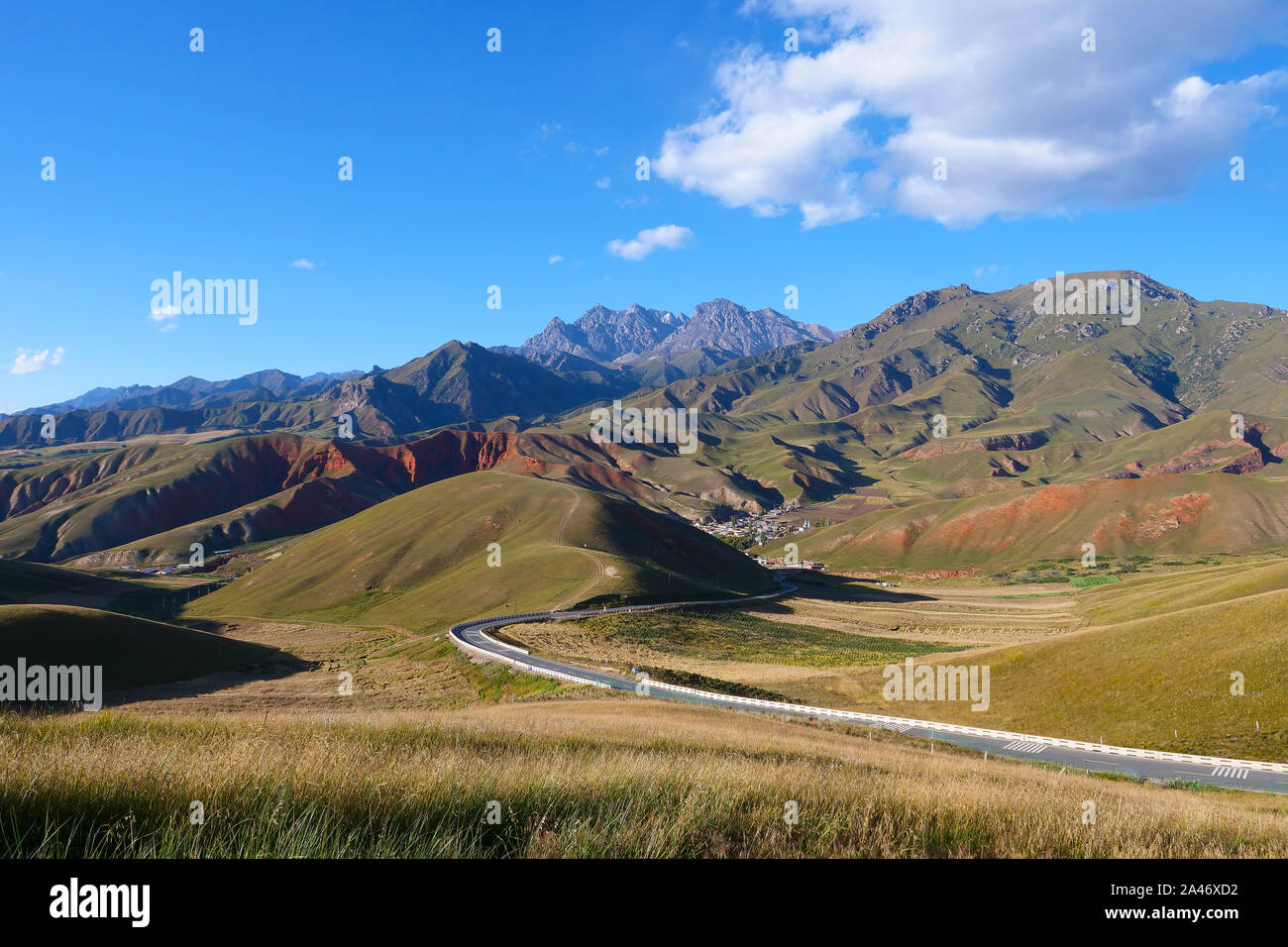 Beautiful nature landscape veiw of The Qilian Mountain Scenic Area ...