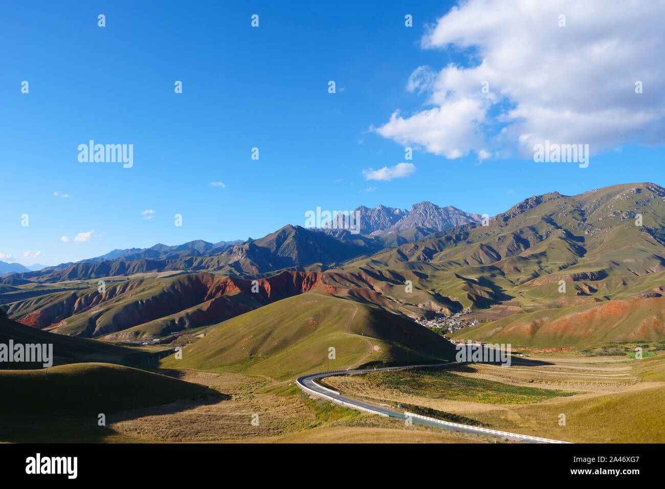 Beautiful nature landscape veiw of The Qilian Mountain Scenic Area ...