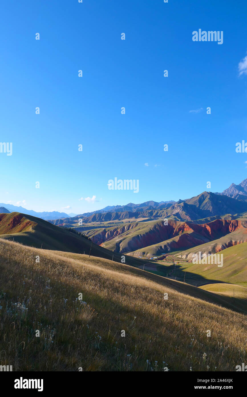 Beautiful nature landscape veiw of The Qilian Mountain Scenic Area ...