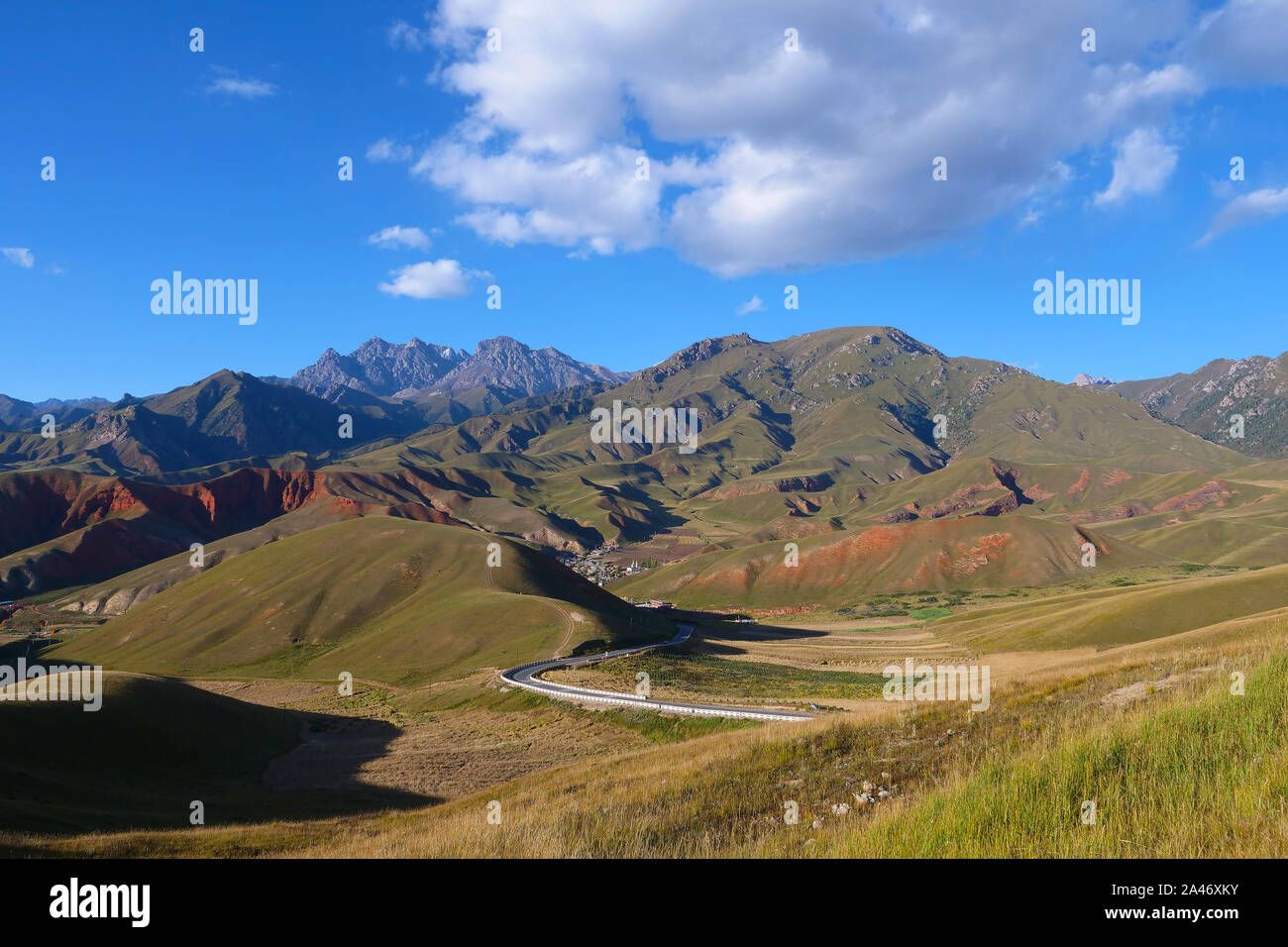 Beautiful nature landscape veiw of The Qilian Mountain Scenic Area ...