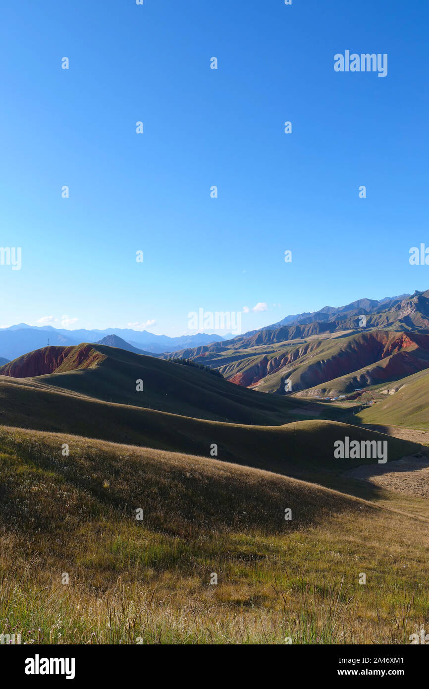 Beautiful nature landscape veiw of The Qilian Mountain Scenic Area ...