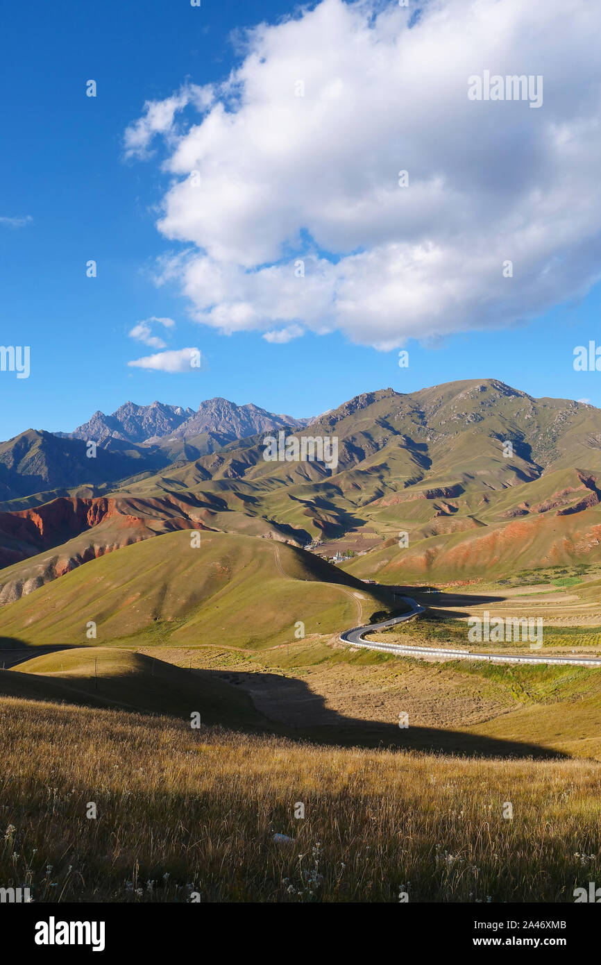 Beautiful nature landscape veiw of The Qilian Mountain Scenic Area ...