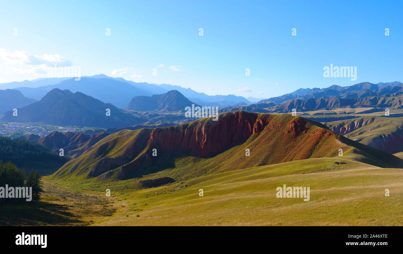 Beautiful nature landscape veiw of The Qilian Mountain Scenic Area ...